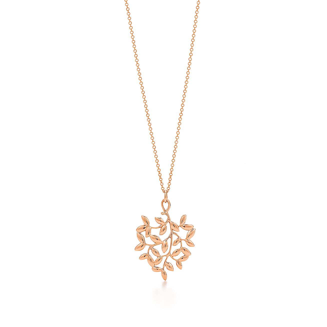 Paloma Picasso® Olive Leaf Pendant In 18k Rose Gold Small Tiffany And Co