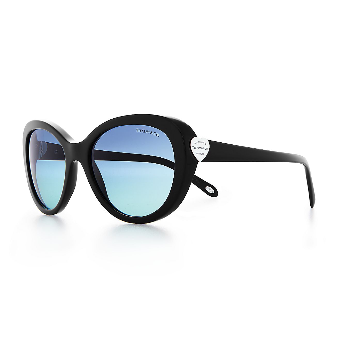 Return To Tiffany® Oval Sunglasses In Black Acetate Tiffany And Co