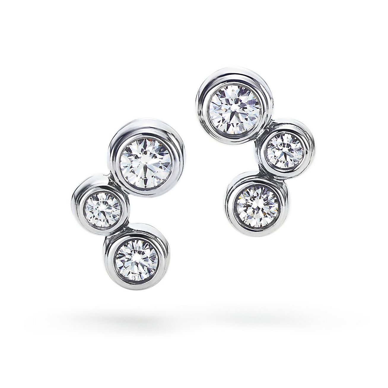Tiffany Bubbles Earrings Of Diamonds In Platinum Small Tiffany And Co