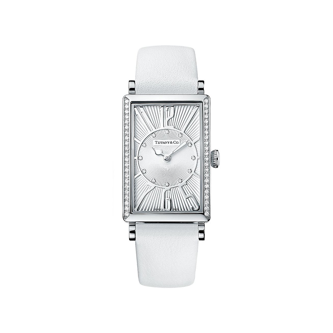 Tiffany Gallery® watch in stainless steel with diamonds, quartz ... Tiffany Gallery® watch in stainless steel with diamonds, quartz ...