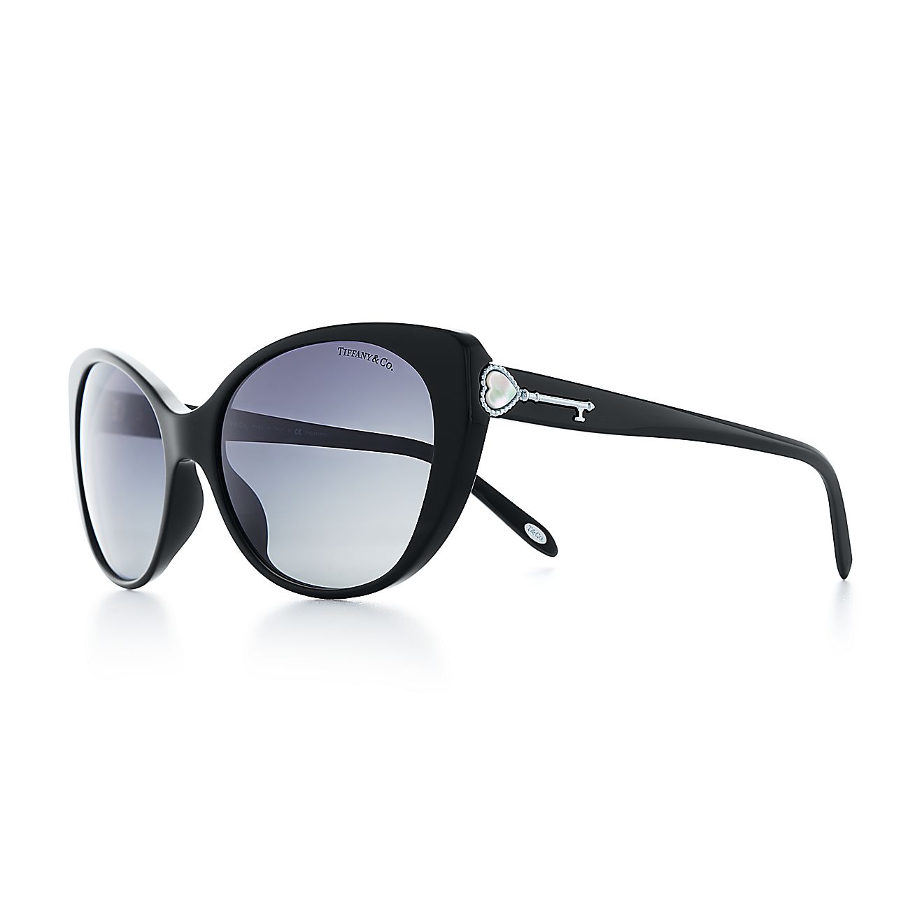 Tiffany Twist Cat Eye Sunglasses In Black Acetate Polarized Tiffany