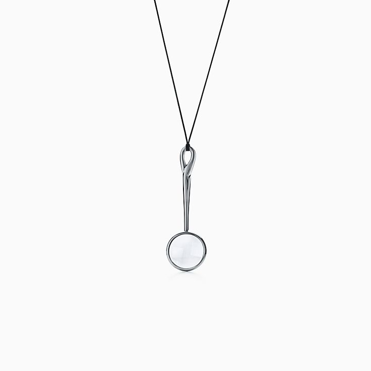 Tiffany magnifying glass necklace store
