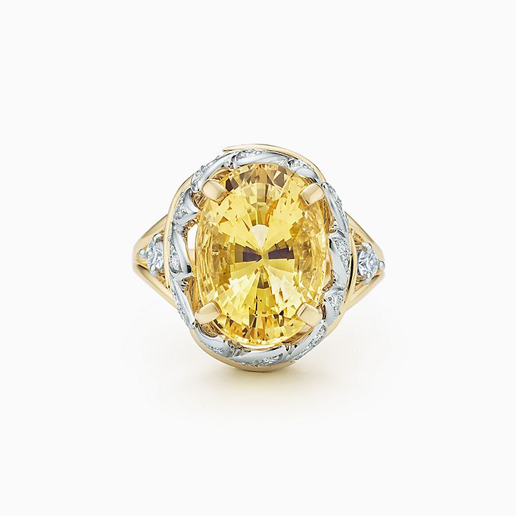 Jean Schlumberger by Tiffany Leaf wrap ring with an unenhanced yellow sapphire i Tiffany Co. CA