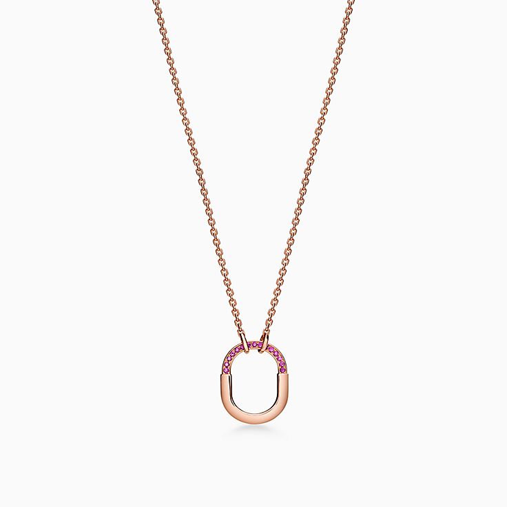 Tiffany chain lock necklace store