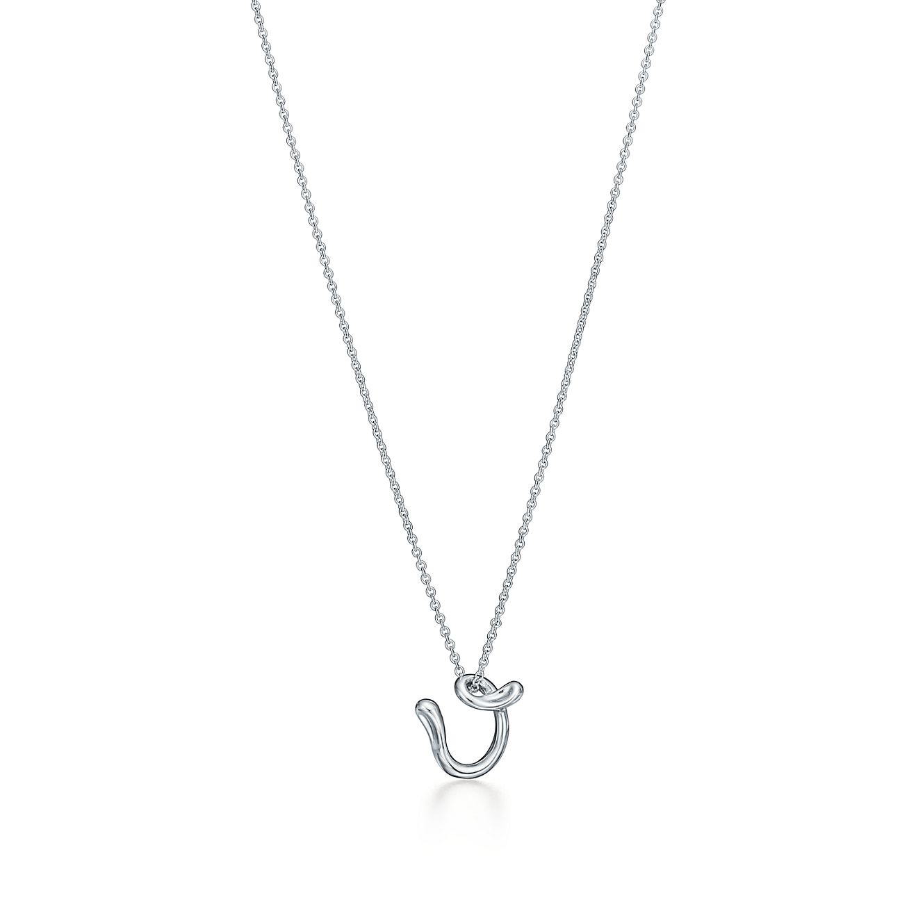 Elsa Peretti® Alphabet Letter V Pendant in Silver, Small | Tiffany & Co.