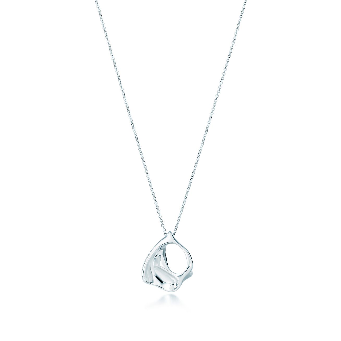 Elsa Peretti® Cat Island open shell pendant in sterling silver ...