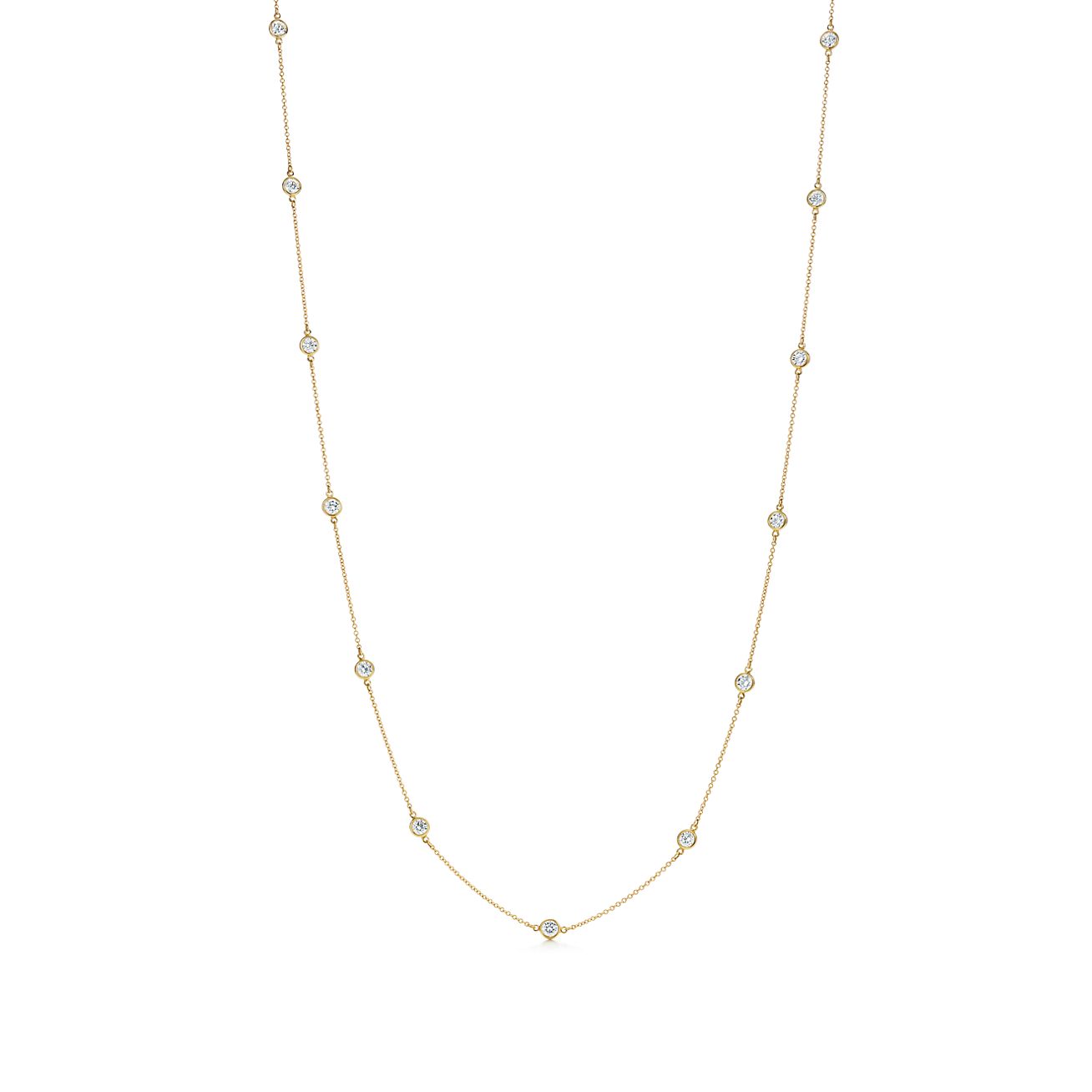 Elsa Peretti™ Diamonds by the Yard™ necklace in 18k gold. | Tiffany ...