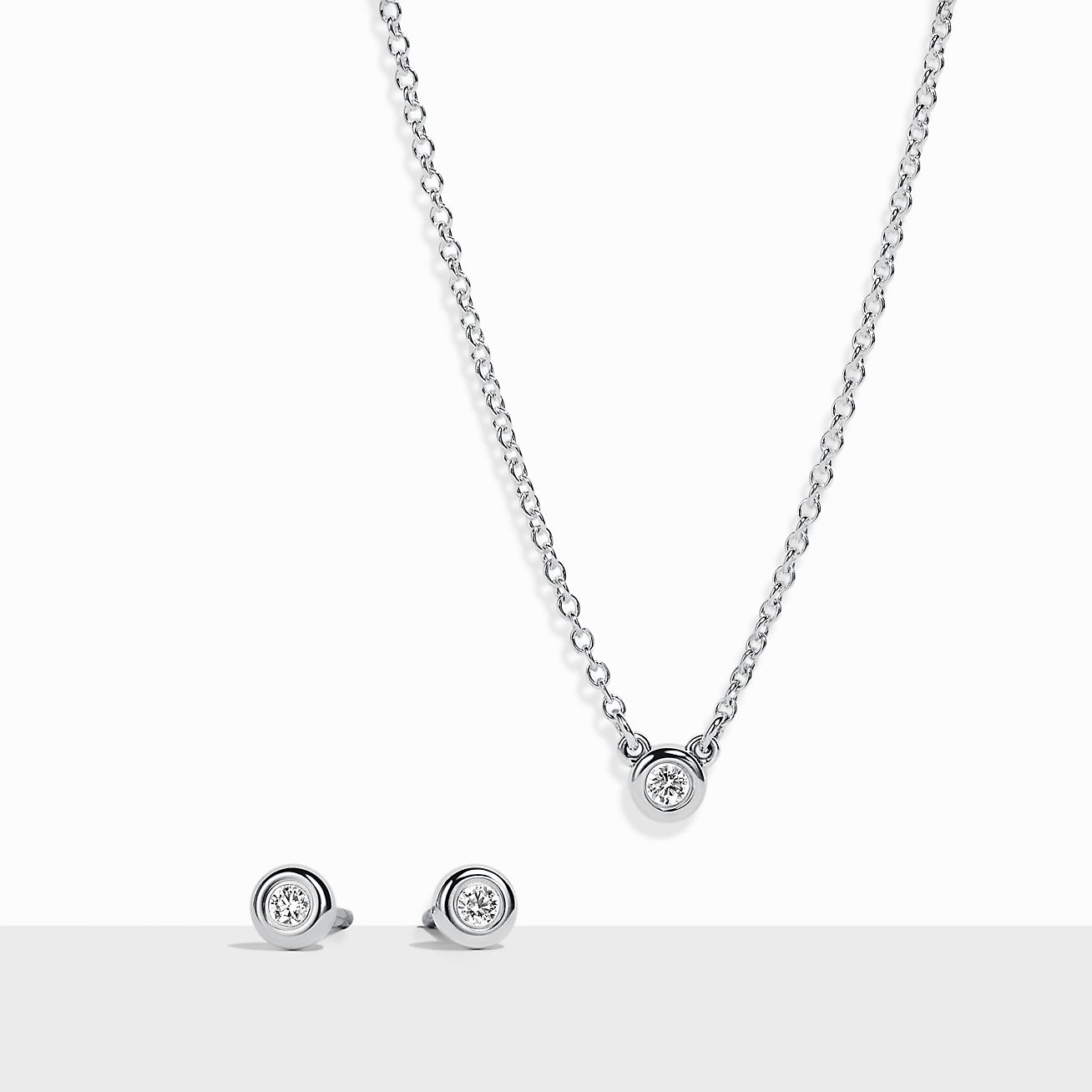 Elsa Peretti® Diamonds by the Yard® Pendant and Earrings Set in ...