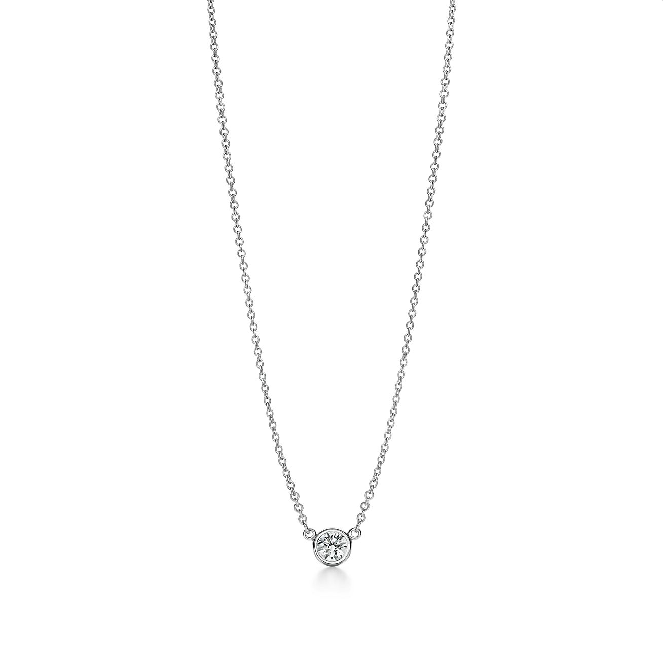Elsa Peretti® Diamonds by the Yard® pendant in platinum 16" long ...