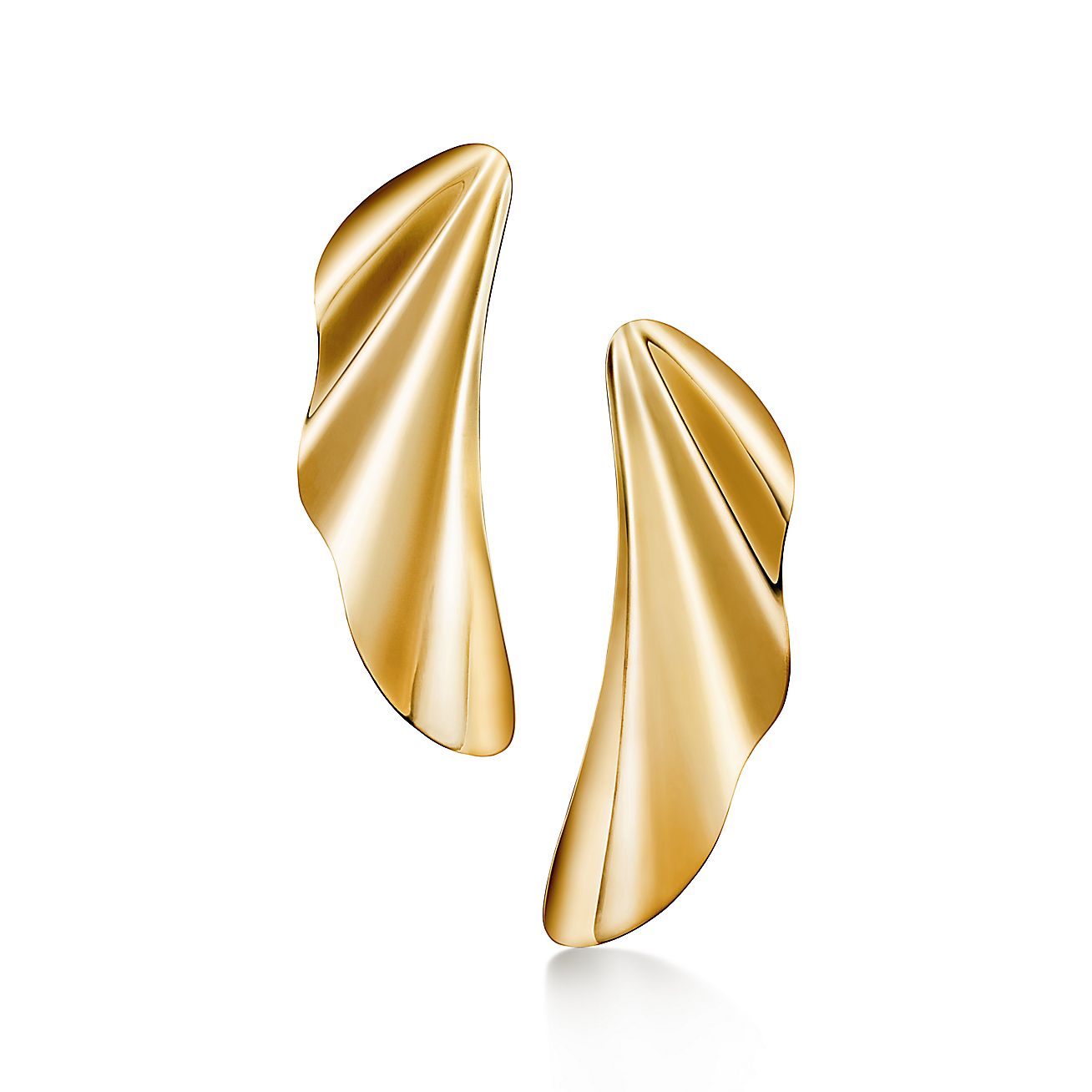 Elsa Peretti® High Tide Earrings in Yellow Gold | Tiffany & Co. CA