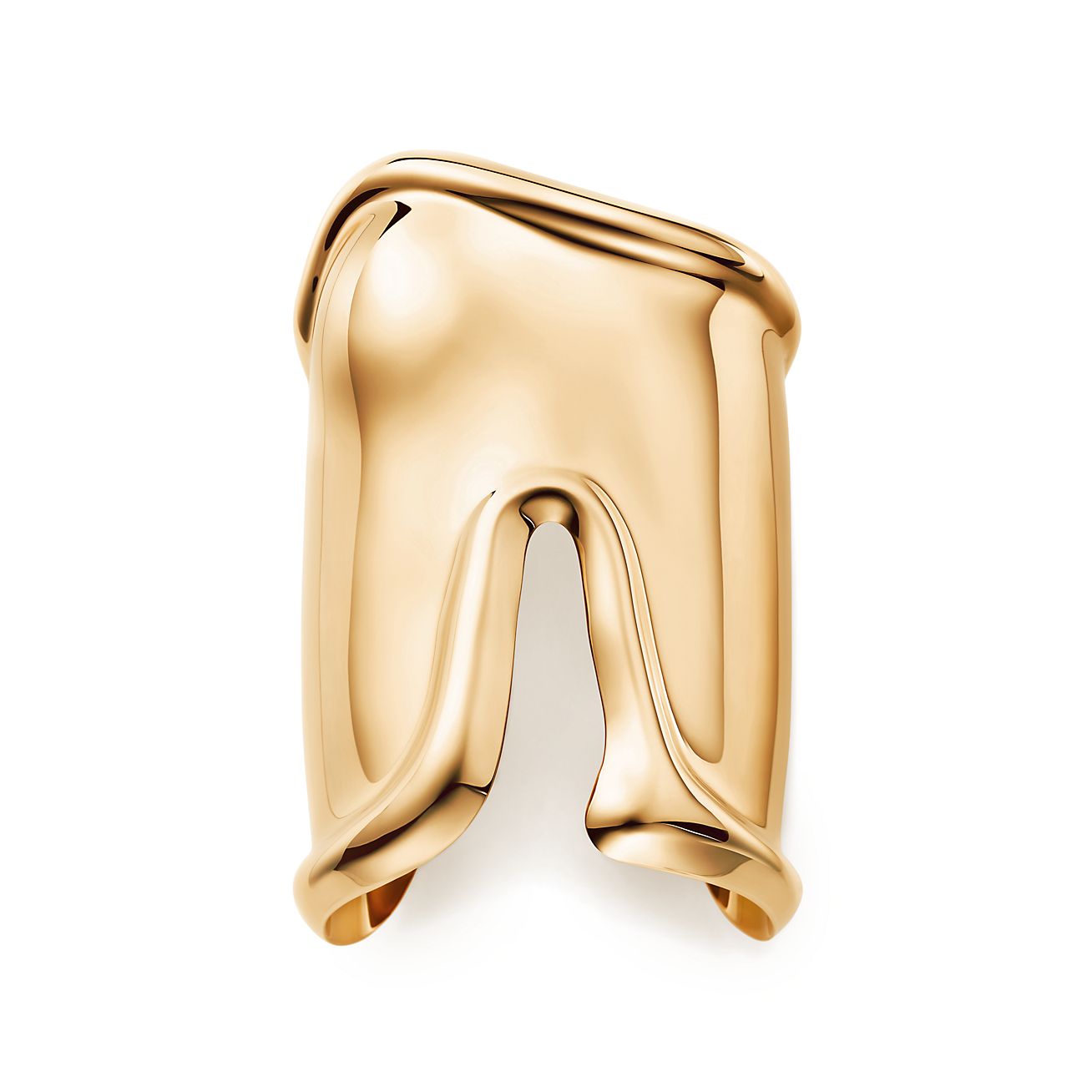 Elsa Peretti® large Bone cuff in 18k gold, 95 mm wide. | Tiffany & Co. US