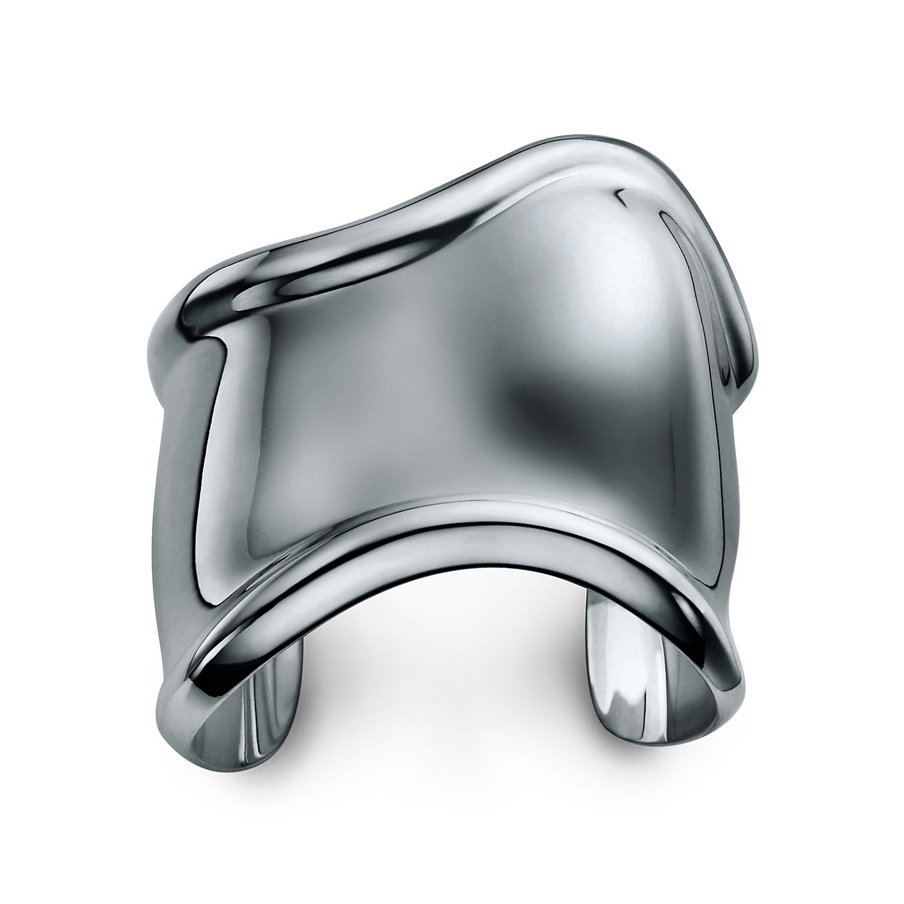 Elsa Peretti™ medium Bone cuff with a charcoal-color finish, 61 mm wide ...