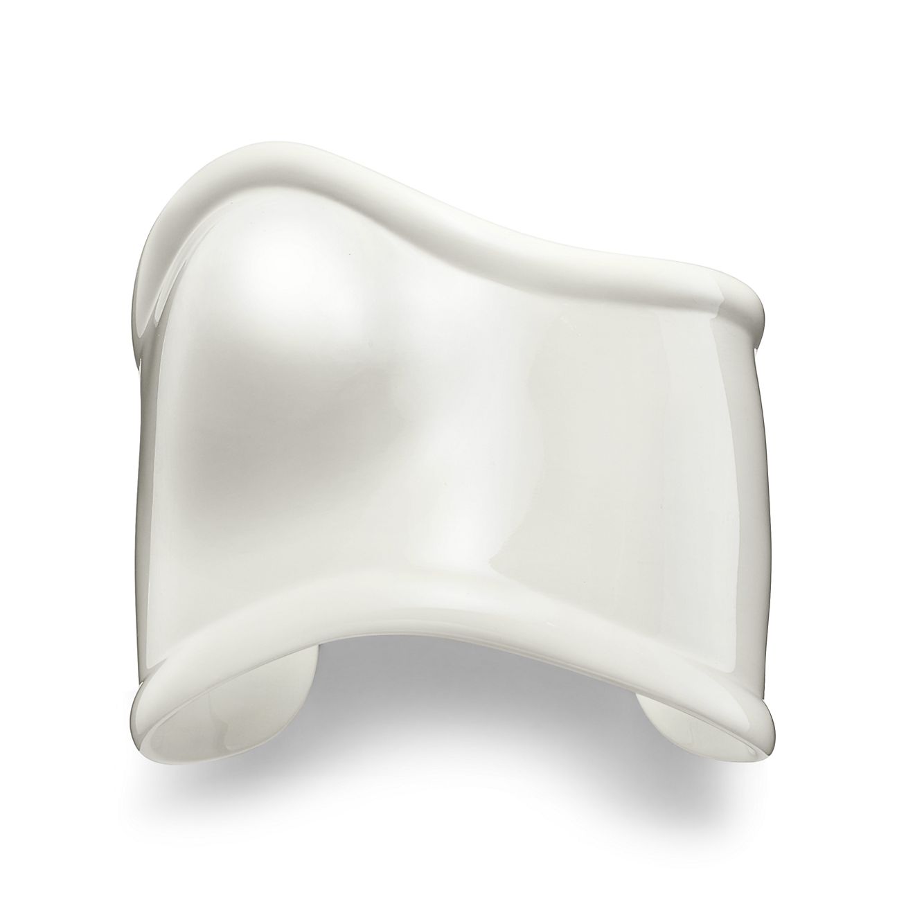 Elsa Peretti® Medium Bone Cuff in White Finish Over Copper, 61 mm Wide ...