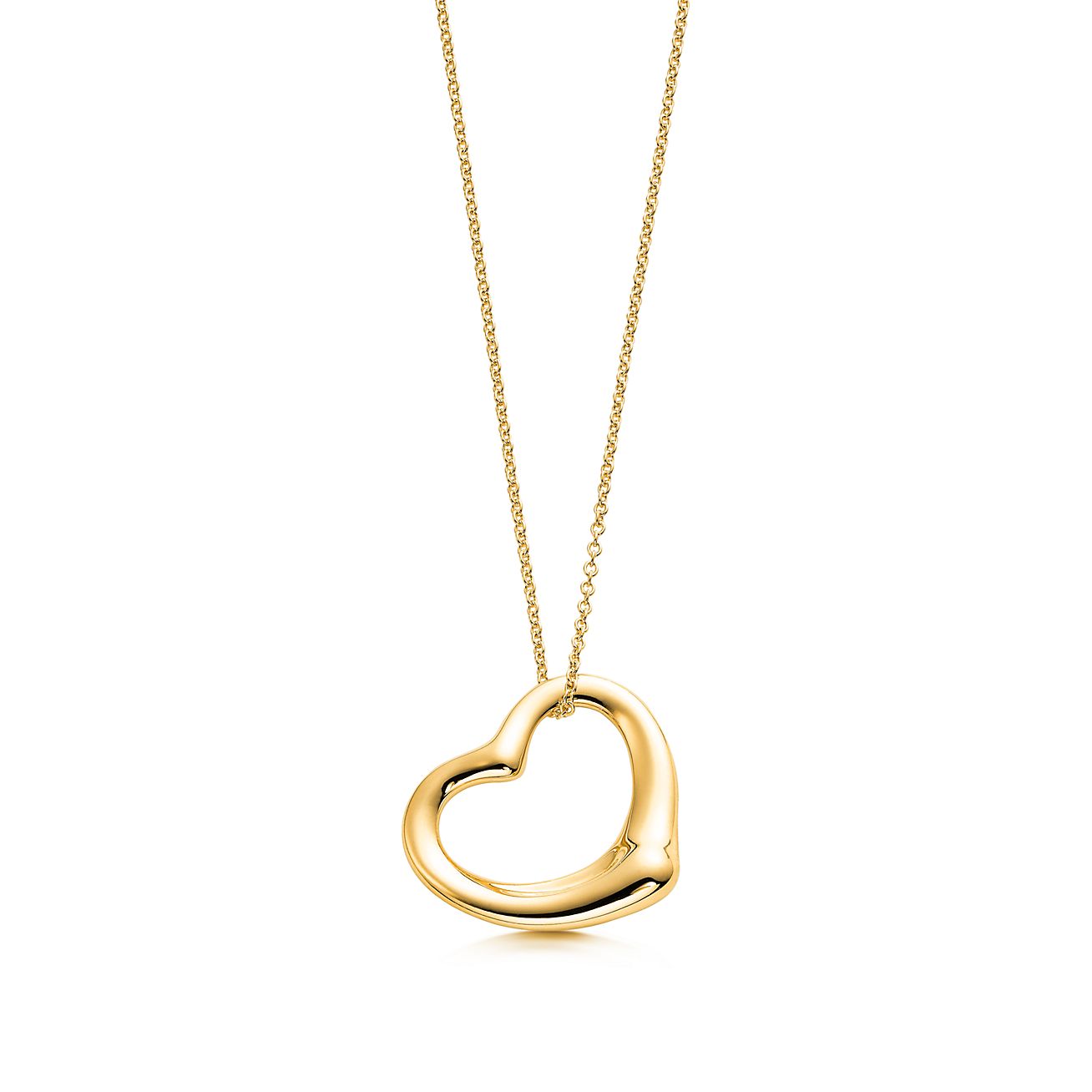 Elsa Peretti® Open Heart pendant in 18k gold. More sizes available ...