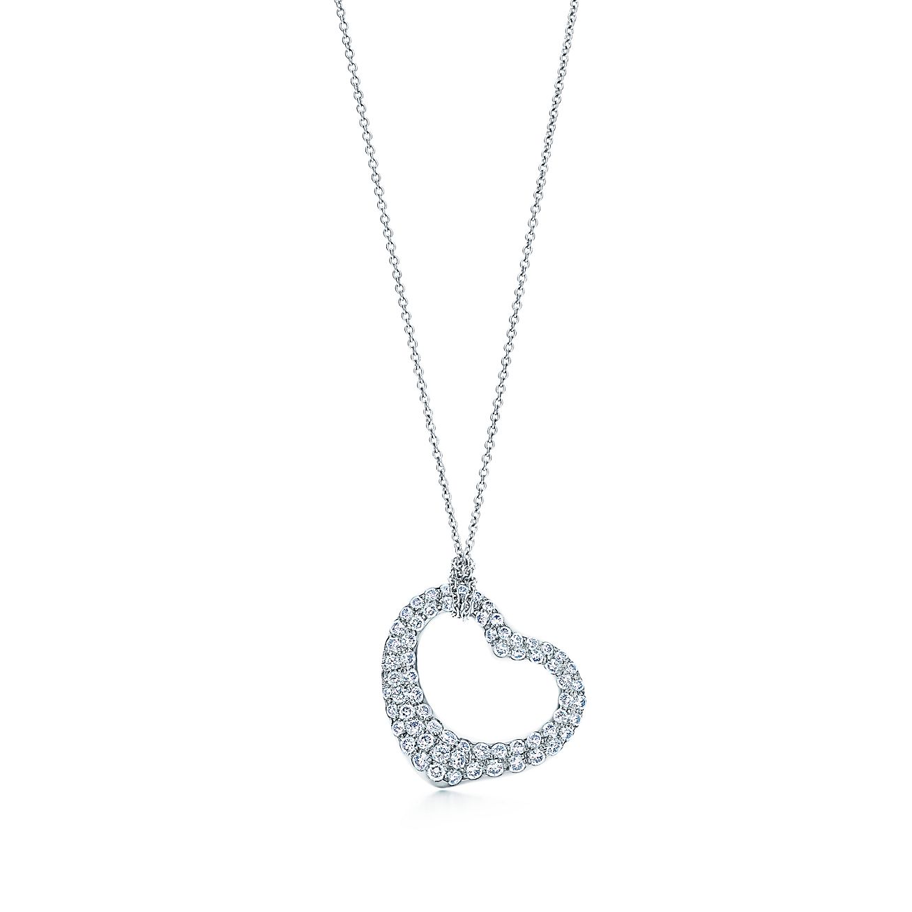 Elsa Peretti® Open Heart pendant in platinum. More sizes available ...