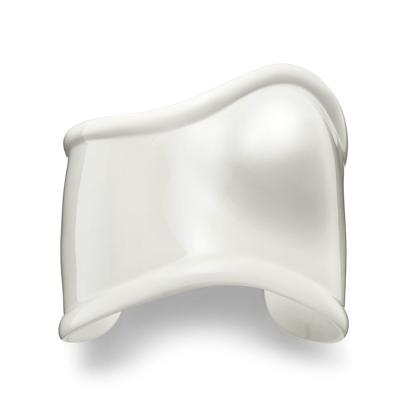 Elsa Peretti® Small Bone Cuff in White Finish Over Copper, 61 mm Wide ...