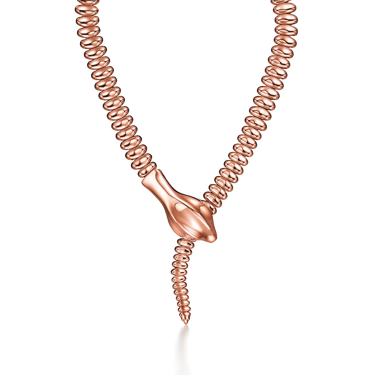 Rose gold snake necklace store