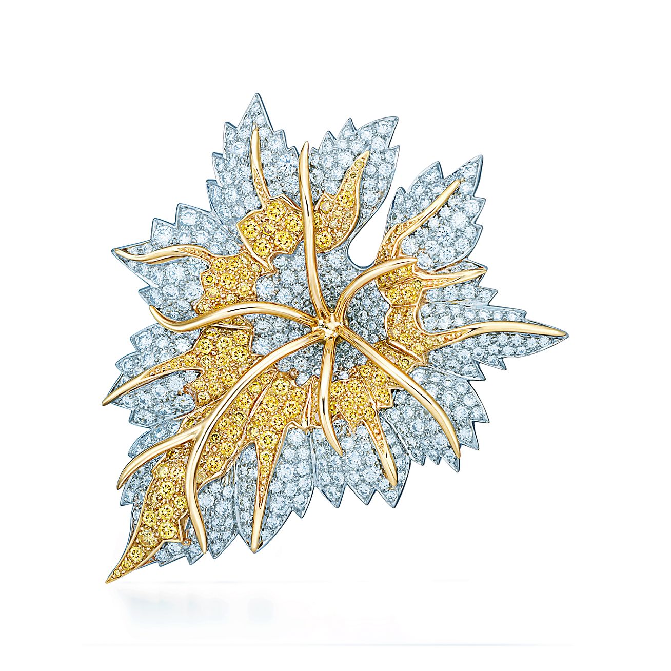 Jean Schlumberger by Tiffany Marquetry clip with diamonds in platinum ...