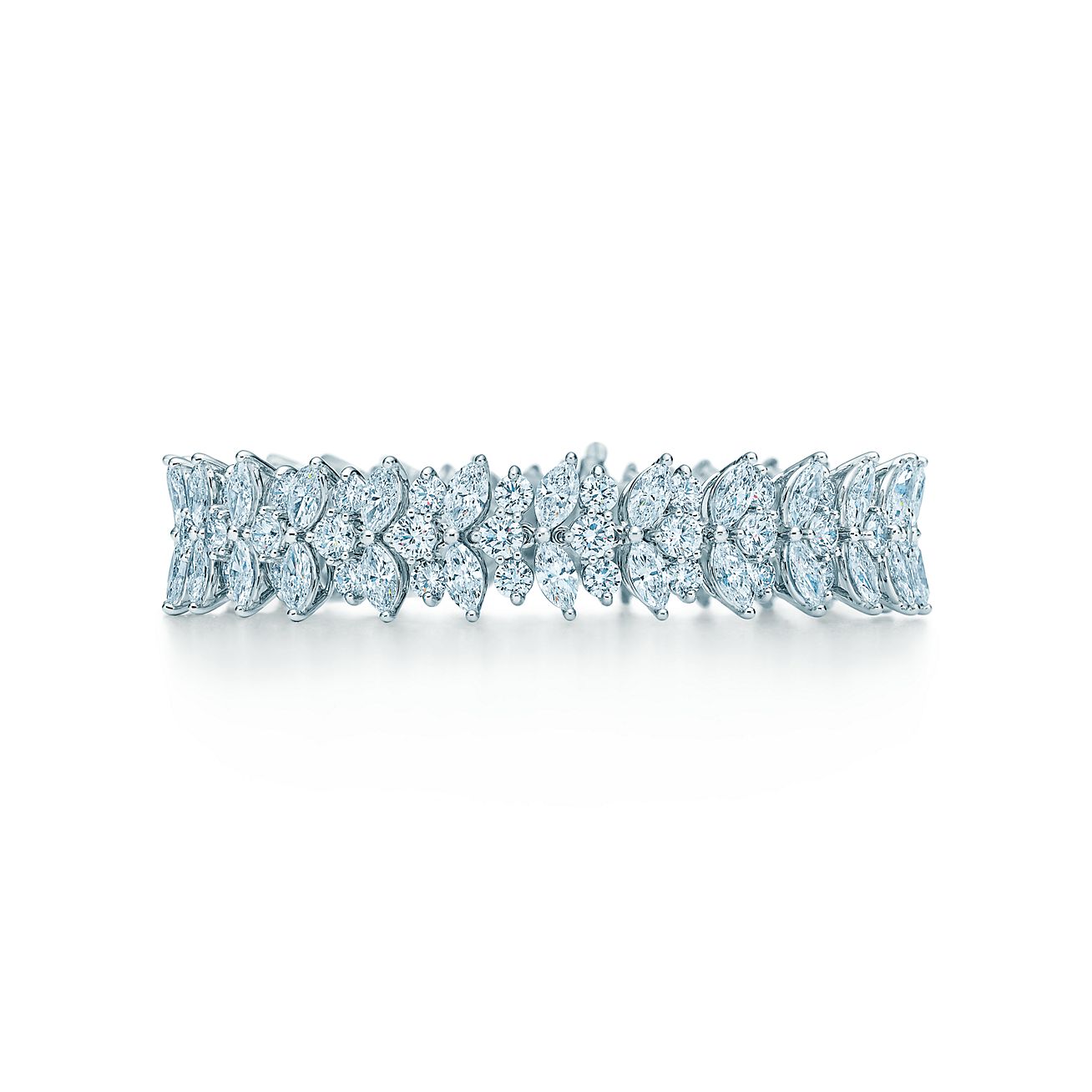 Marquise diamond cluster bracelet in platinum. | Tiffany & Co. Australia