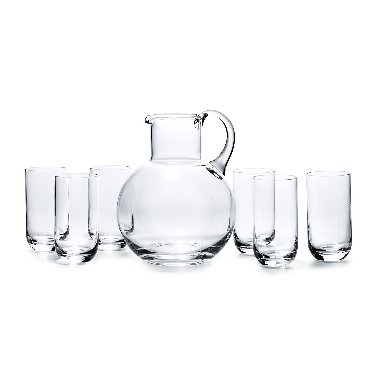 Refresher set in mouth-blown crystal glass with a pitcher and six ...