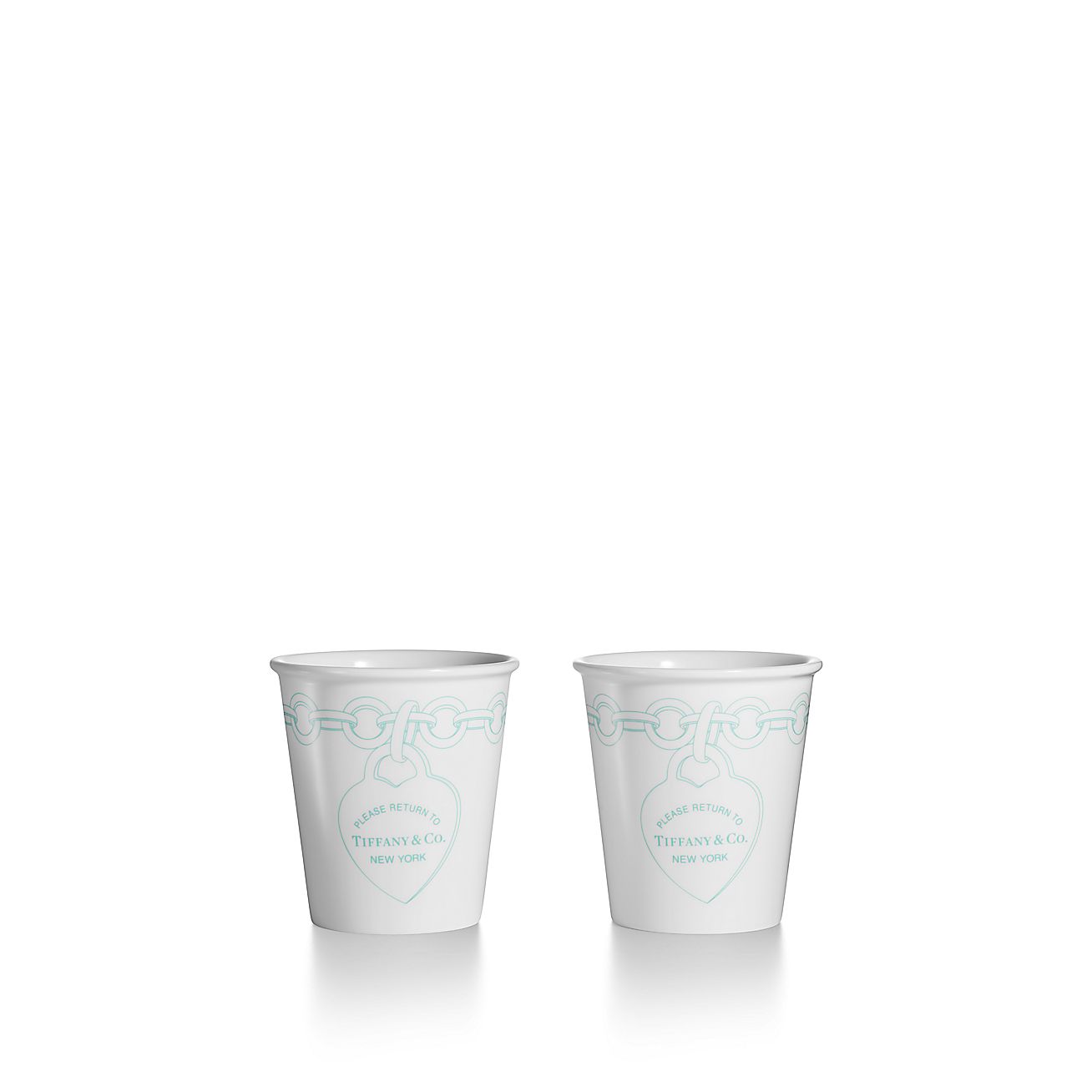 Return to Tiffany™ Coffee Cups in Bone China, Set of Two | Tiffany & Co. CA