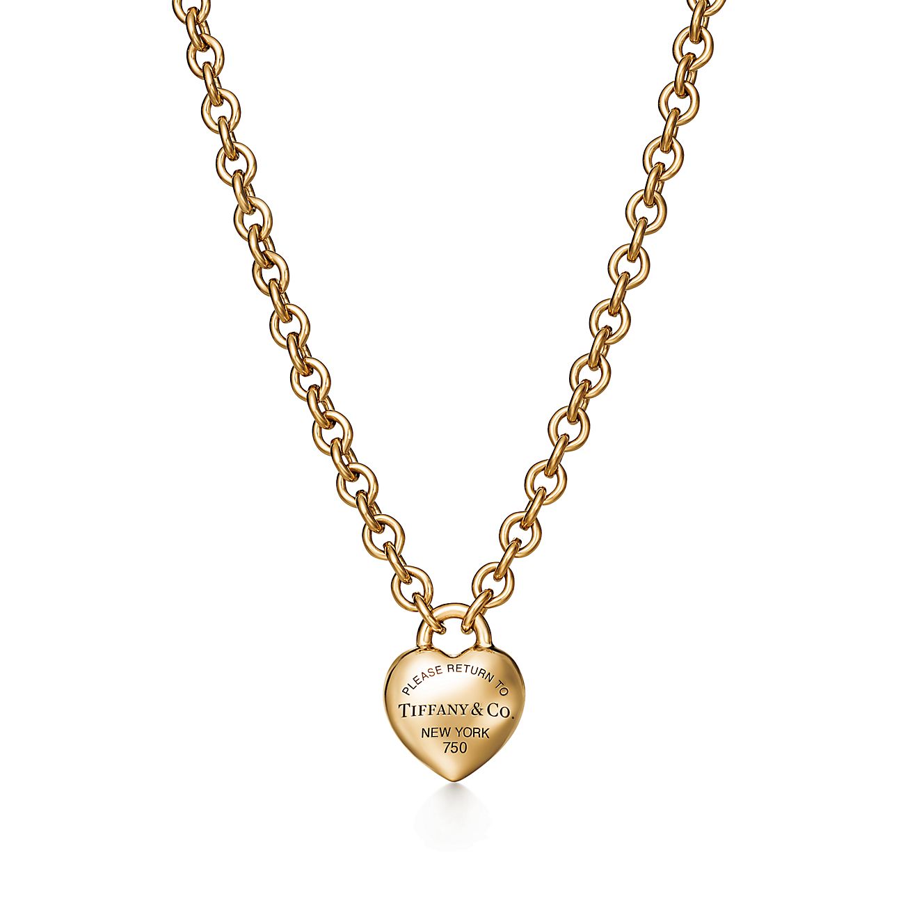 Pendentif Cœur plein Return to TiffanyMC en or jaune | Tiffany & Co.