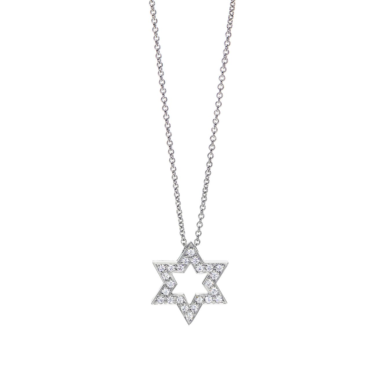 Star of David pendant of diamonds in platinum. | Tiffany & Co. CA
