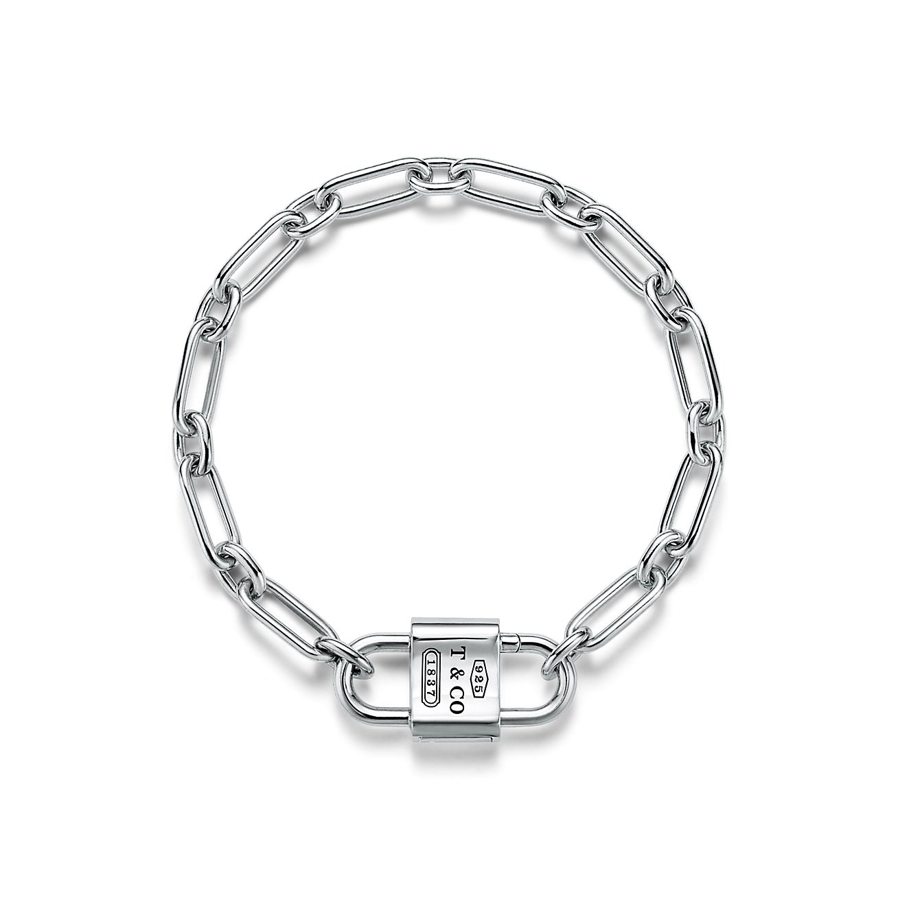 Tiffany 1837™ Medium Double Lock Bracelet in Sterling Silver | Tiffany ...