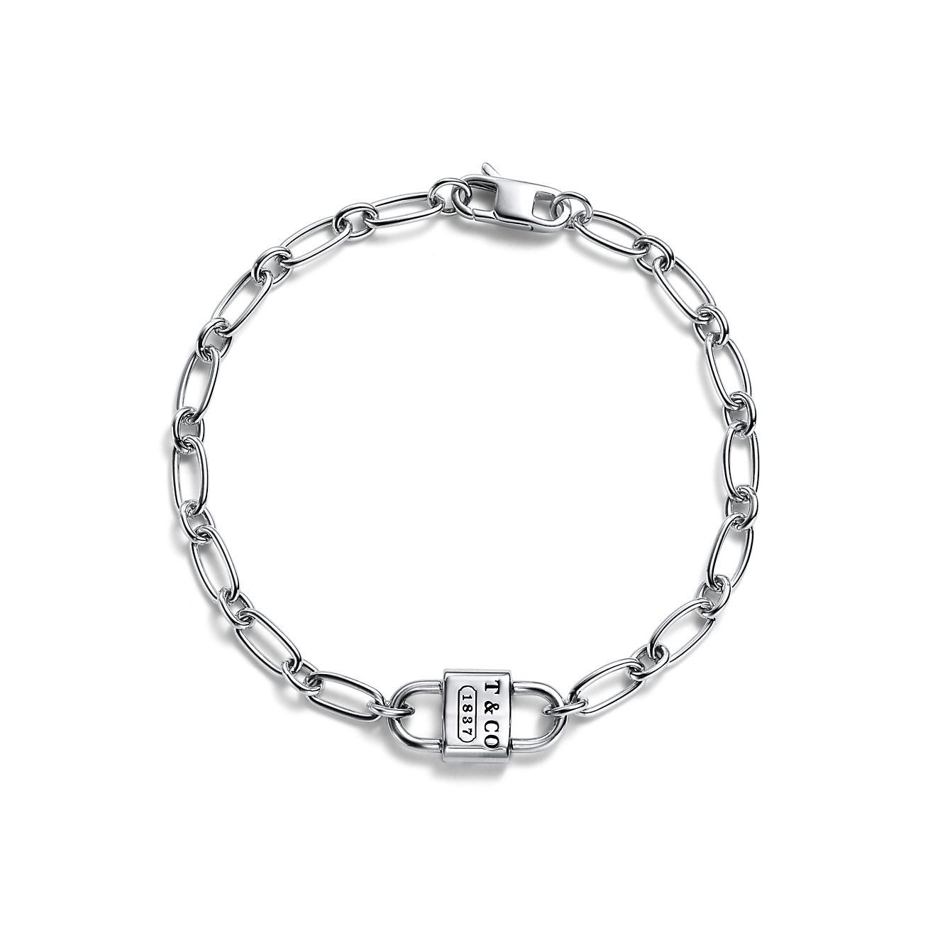Tiffany 1837™ Small Double Lock Bracelet in Sterling Silver | Tiffany ...