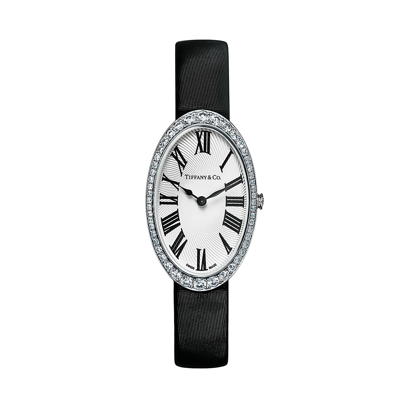 Reloj Tiffany Cocktail de 2 manecillas, 21 x 34 mm, mujer, oro blanco ...