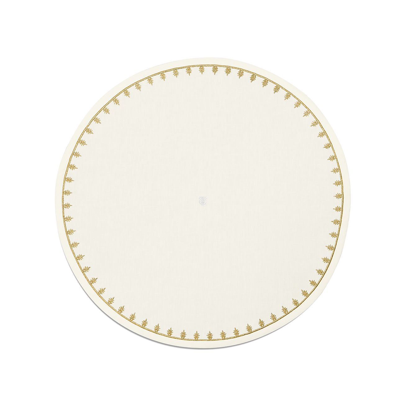 Tiffany Crest Place Mat in Embroidered White Linen | Tiffany & Co ...