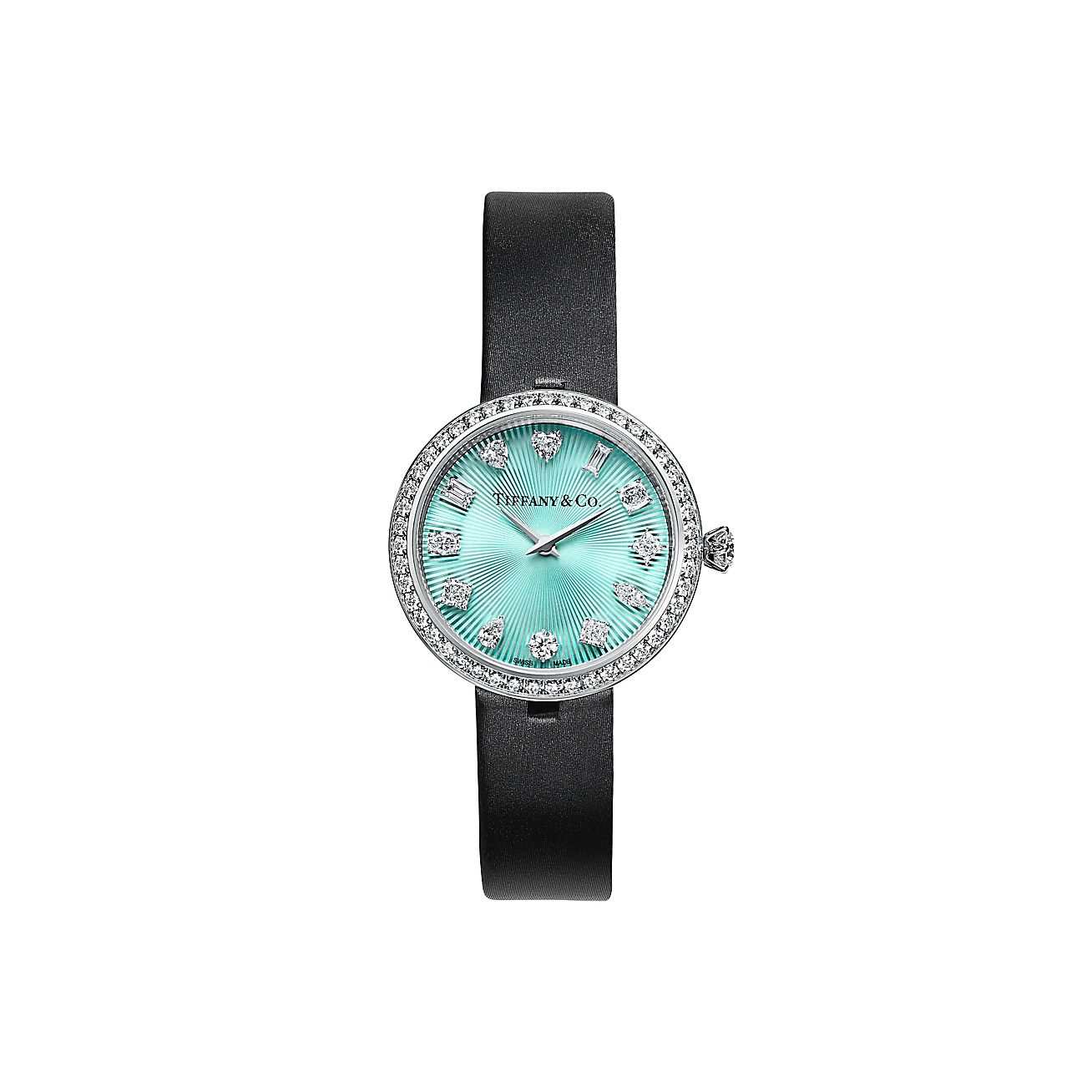 Tiffany Eternity 28 mm Round Watch in White Gold with Diamonds ...