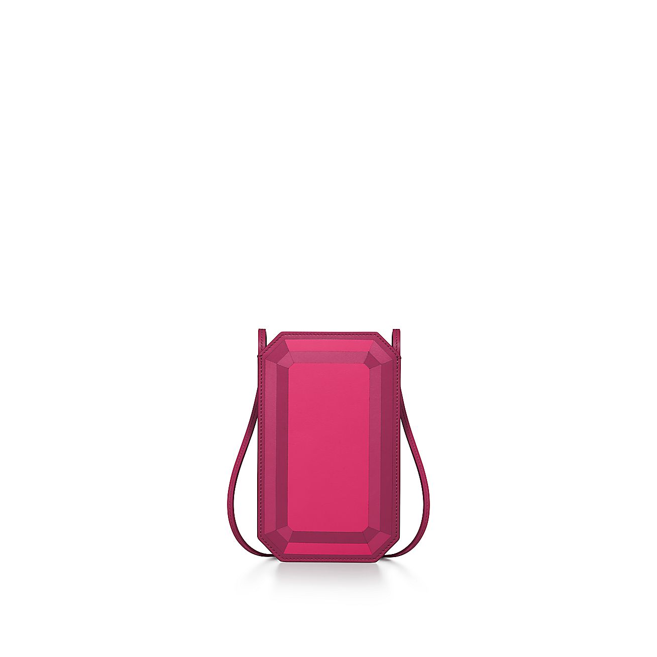 Tiffany Facets Crossbody Phone Case in Fuchsia Red Intarsia Leather ...
