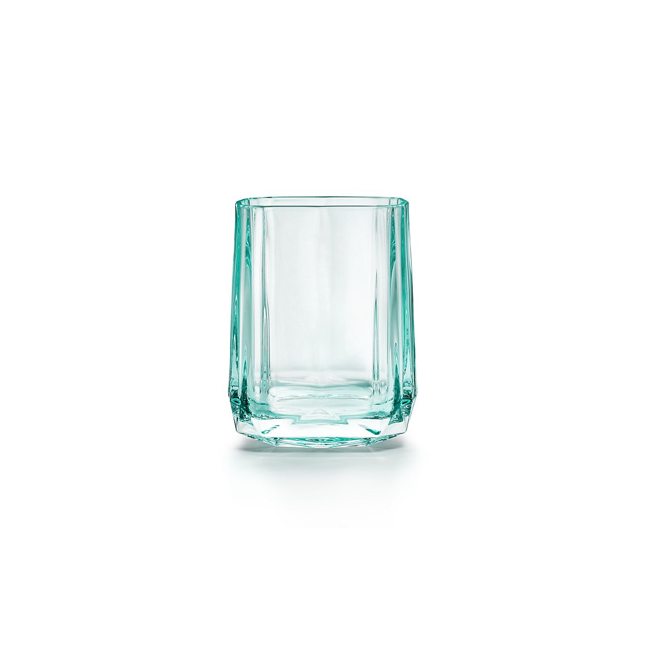 Tiffany Facets Double Old-fashioned Glass in Tiffany Blue® Crystal ...