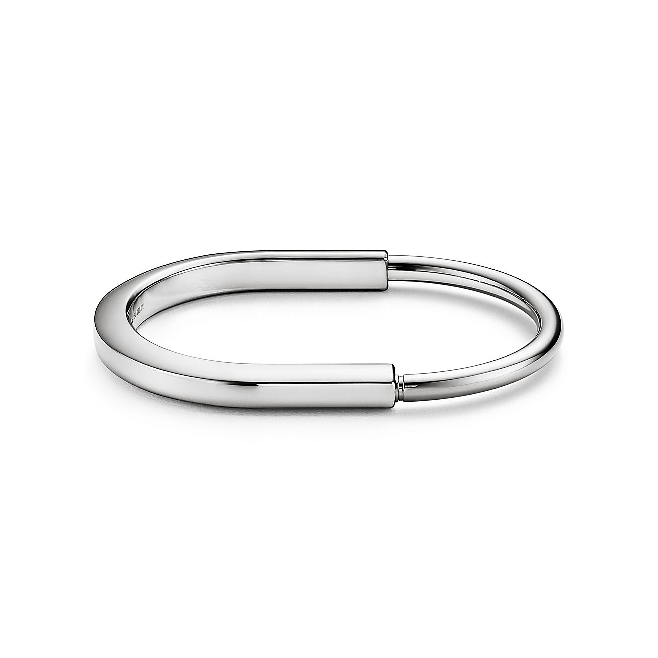 Tiffany Lock Bangle in White Gold | Tiffany & Co. Australia