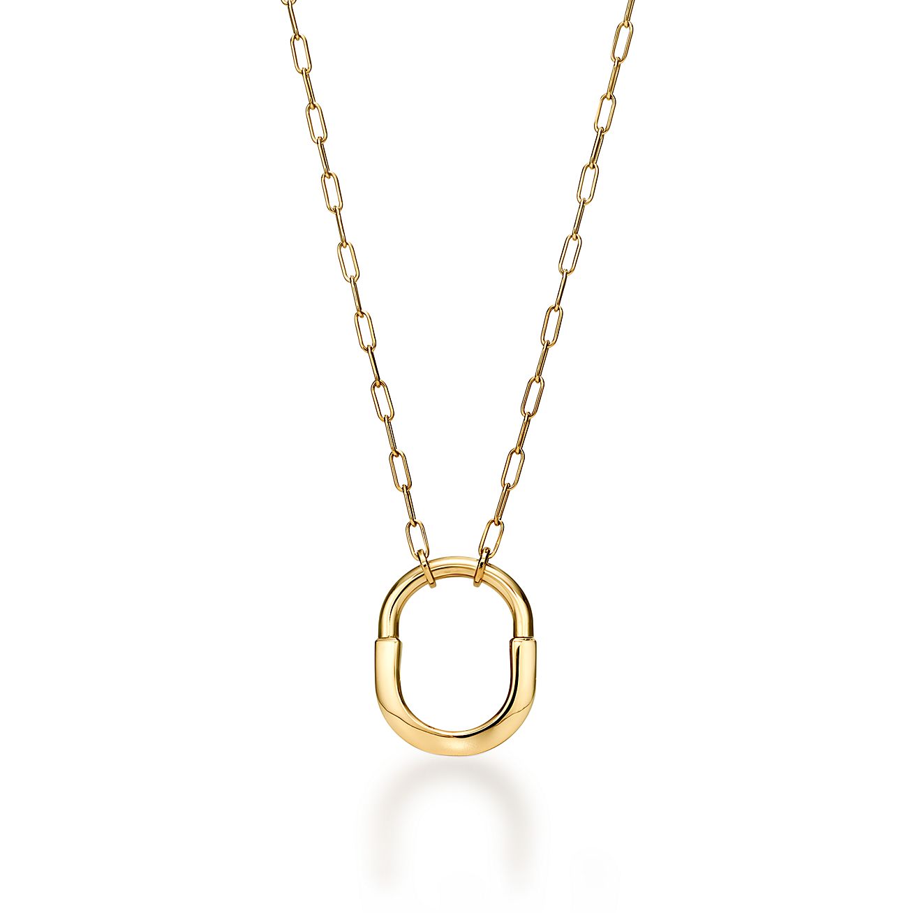 Tiffany Lock Pendant in Yellow Gold, Medium | Tiffany & Co. Australia