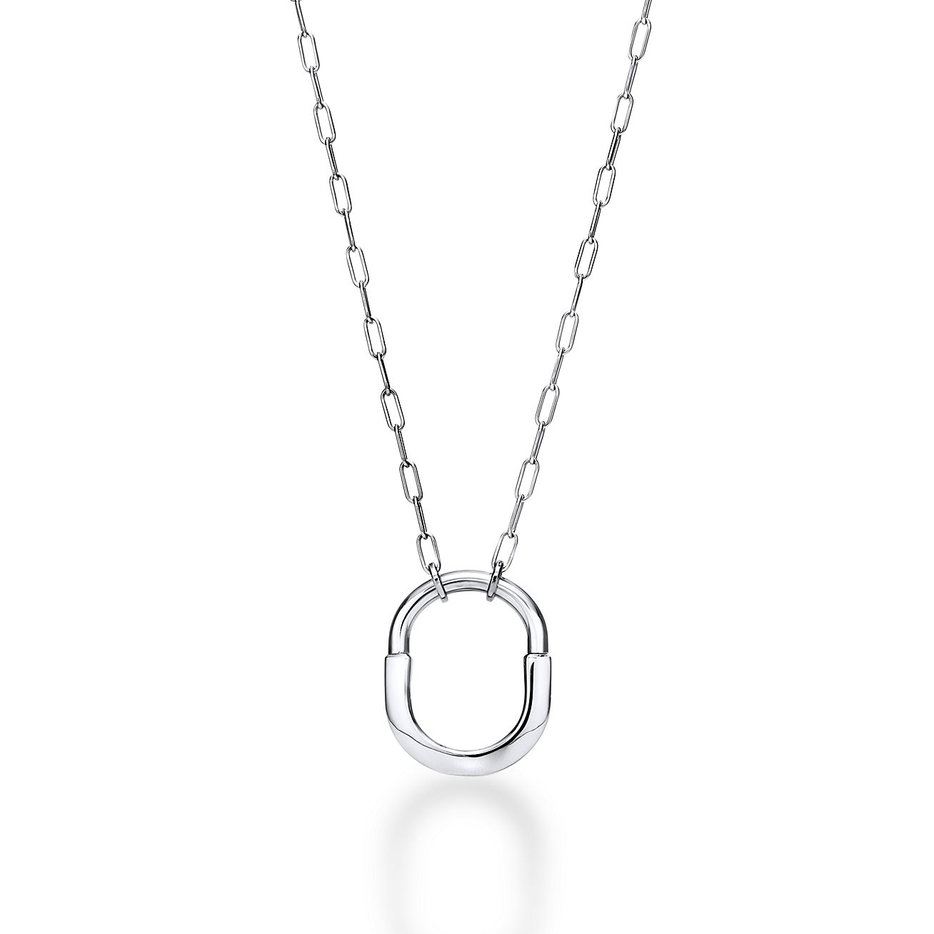 Tiffany Lock Pendant in White Gold, Medium | Tiffany & Co. CA