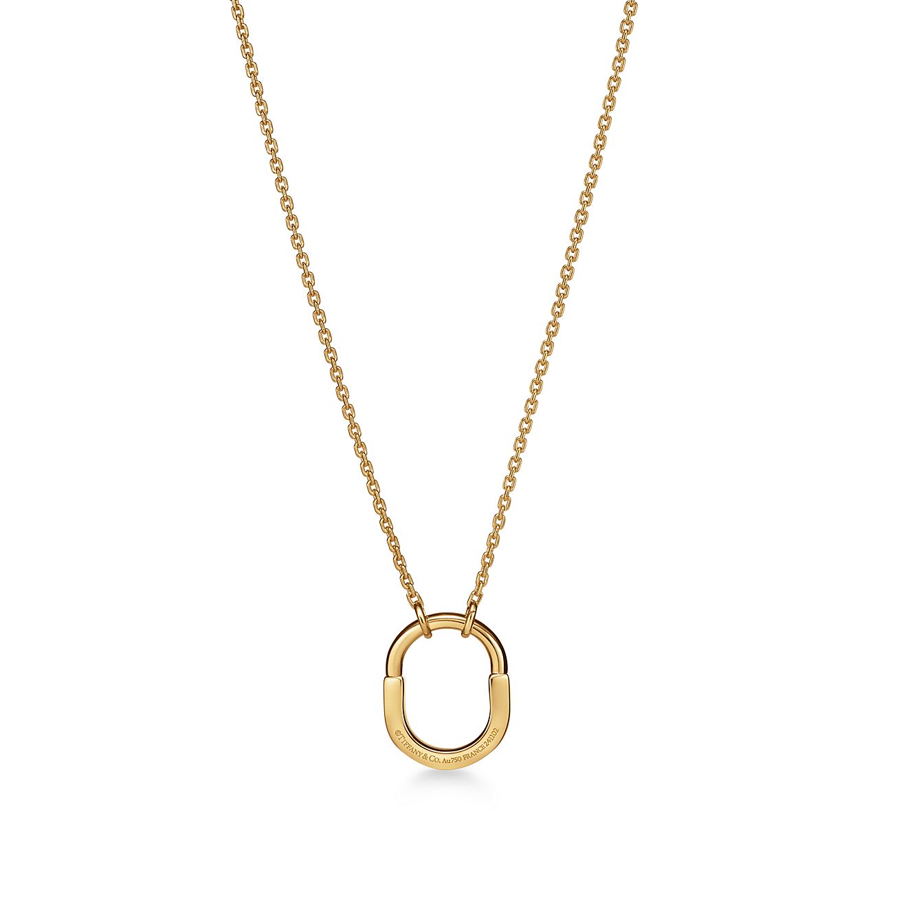 Tiffany Lock Small Pendant in Yellow Gold | Tiffany & Co. Australia