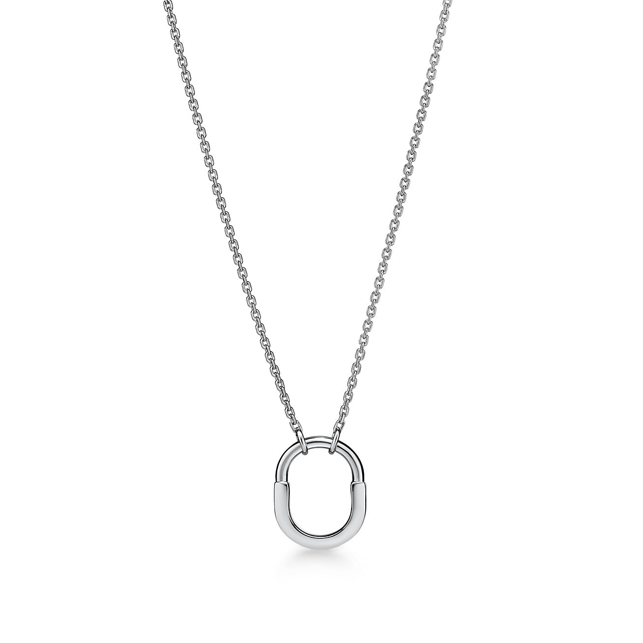 Tiffany Lock Small Pendant in White Gold | Tiffany & Co. International