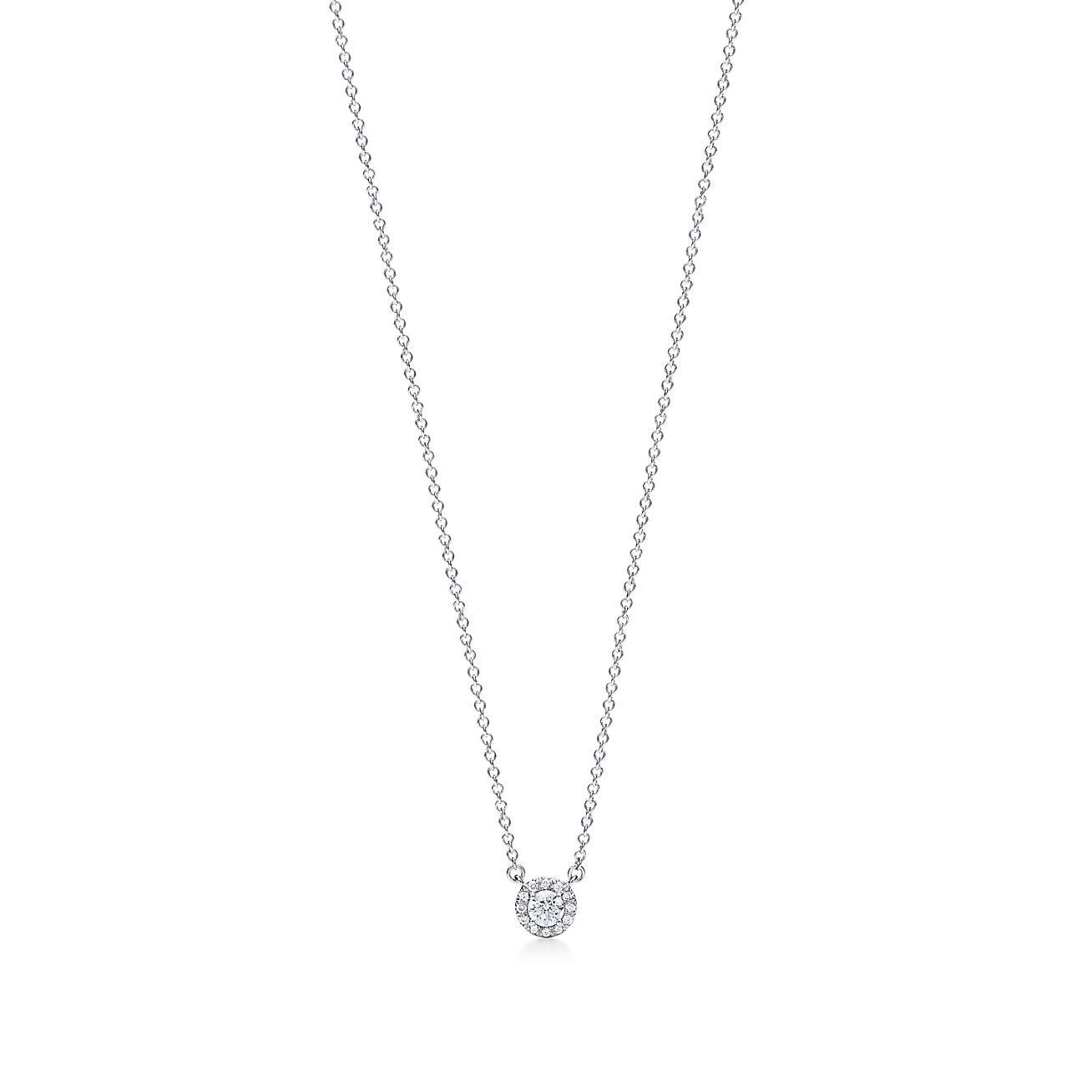 Tiffany Soleste pendant in platinum with diamonds. | Tiffany & Co ...