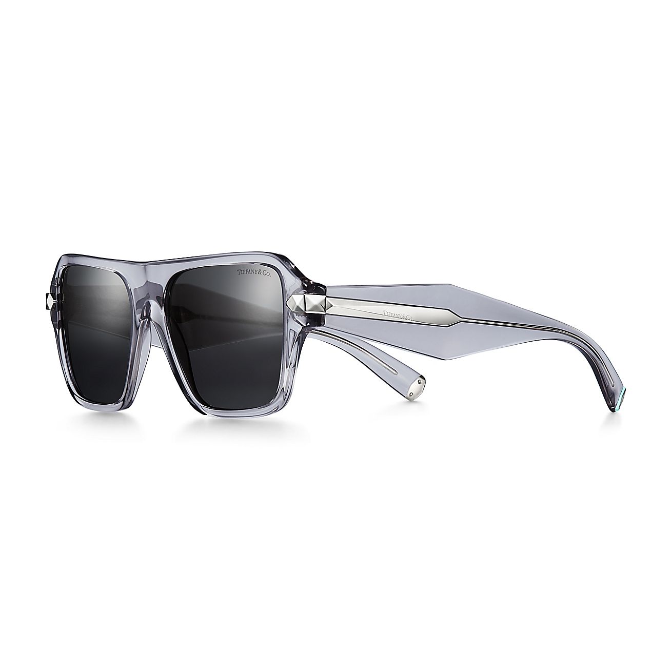 Tiffany Sunglasses In Dark Grey Acetate With Grey Lenses Tiffany And Co