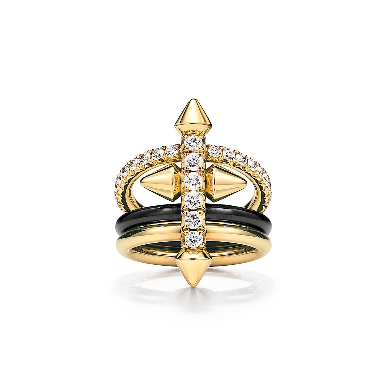 Tiffany Titan by Pharrell Williams Ring in Titanium, Gold and Diamonds ...