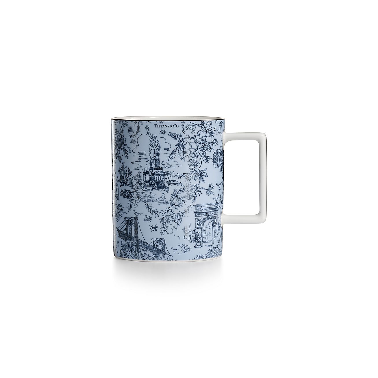 Tiffany Toile Mug in Sapphire Bone China | Tiffany & Co. CA
