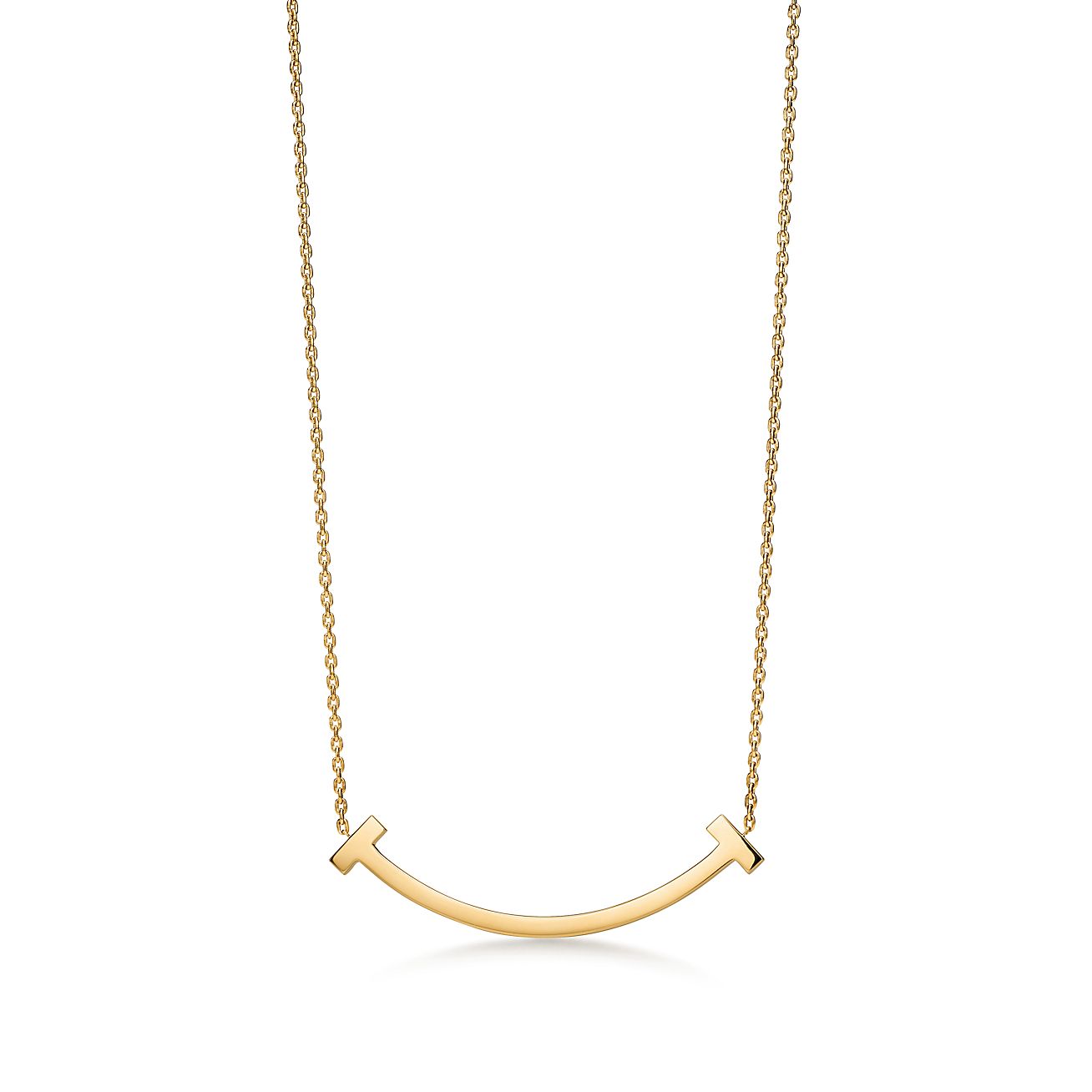 Tiffany T Smile Medium Pendant In Yellow Gold Tiffany Co International