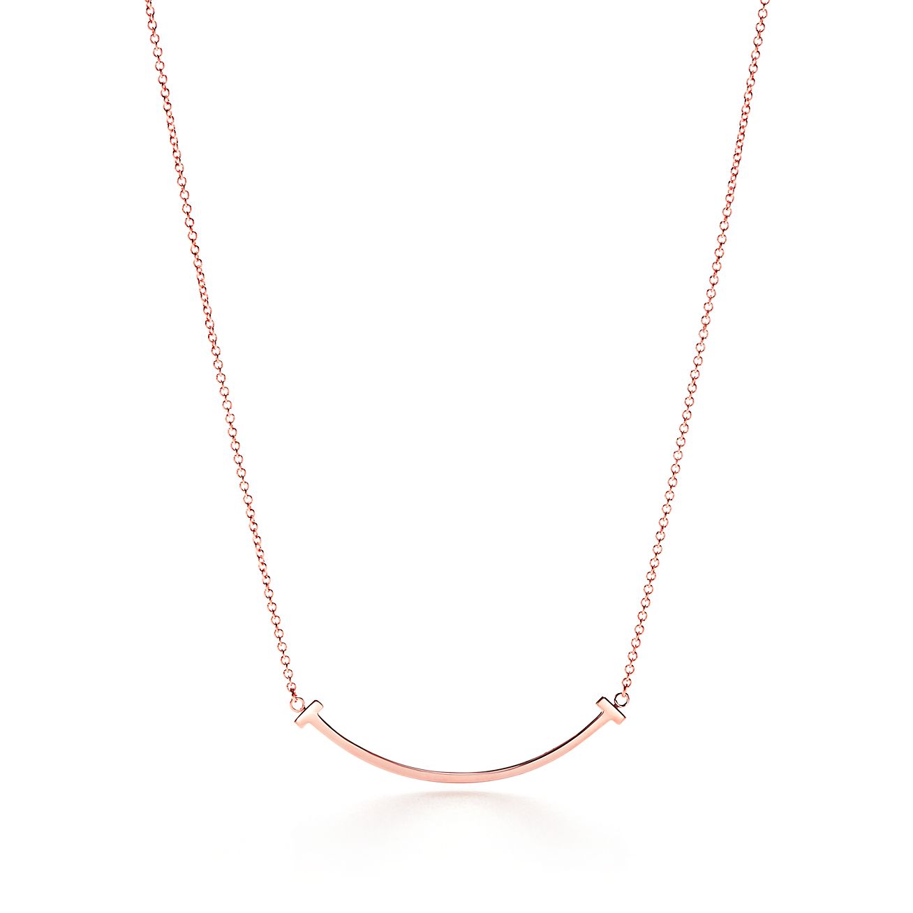 Tiffany T Smile Pendant in Rose Gold, Small | Tiffany & Co. CA