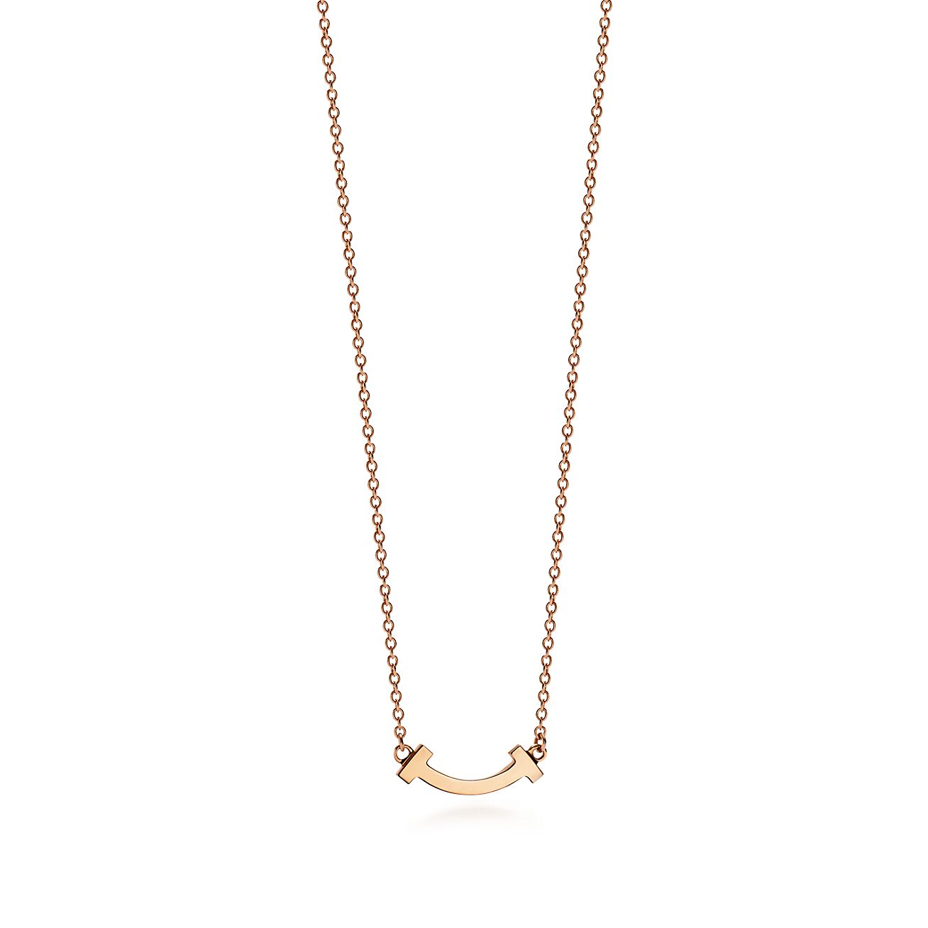 Tiffany T Smile Pendant in Rose Gold, Mini | Tiffany & Co. Australia