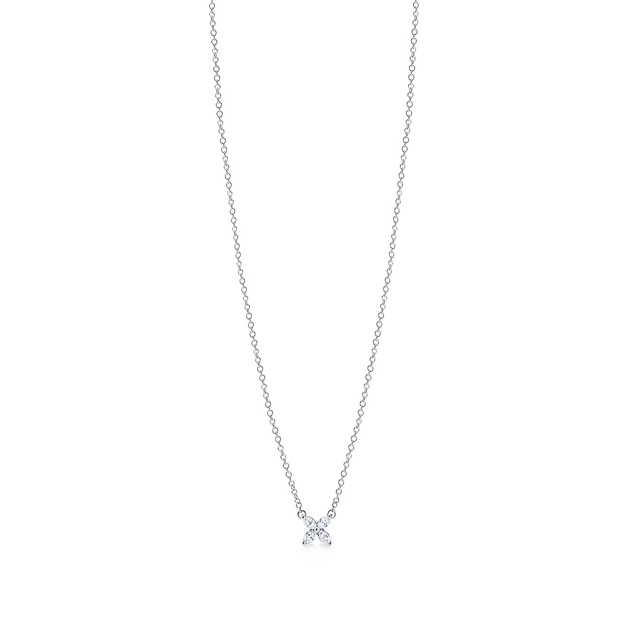 Tiffany Victoria® pendant in platinum with diamonds, mini. | Tiffany ...