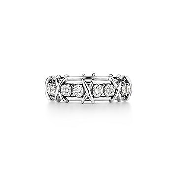 Jean Schlumberger by Tiffany Sixteen Stone Ring in Platinum with Diamonds Tiffany Co. US