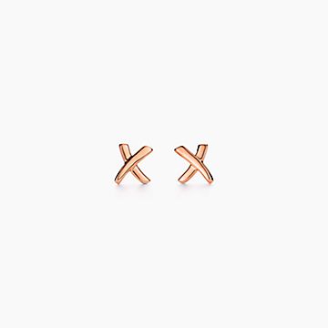 Paloma s Graffiti X earrings in 18k rose gold mini. Tiffany Co. US