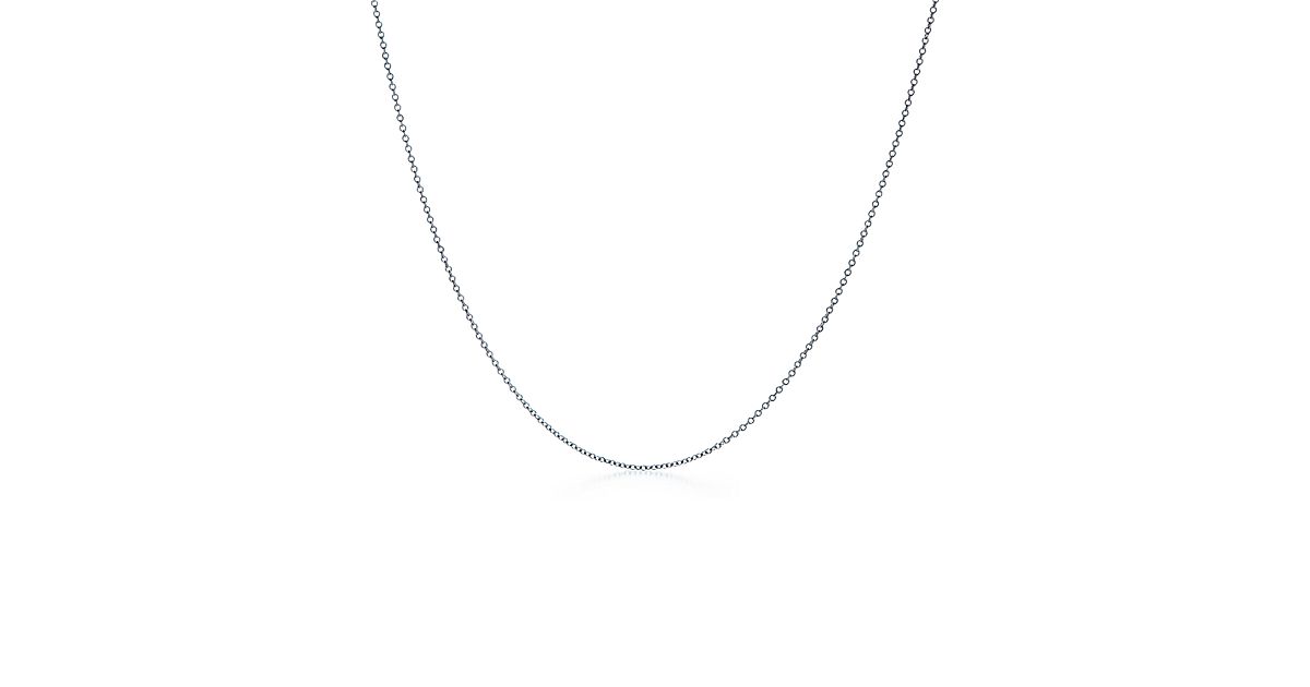 Cadena en oro blanco de 18k, 18 pulgadas de largo. | Tiffany & Co.